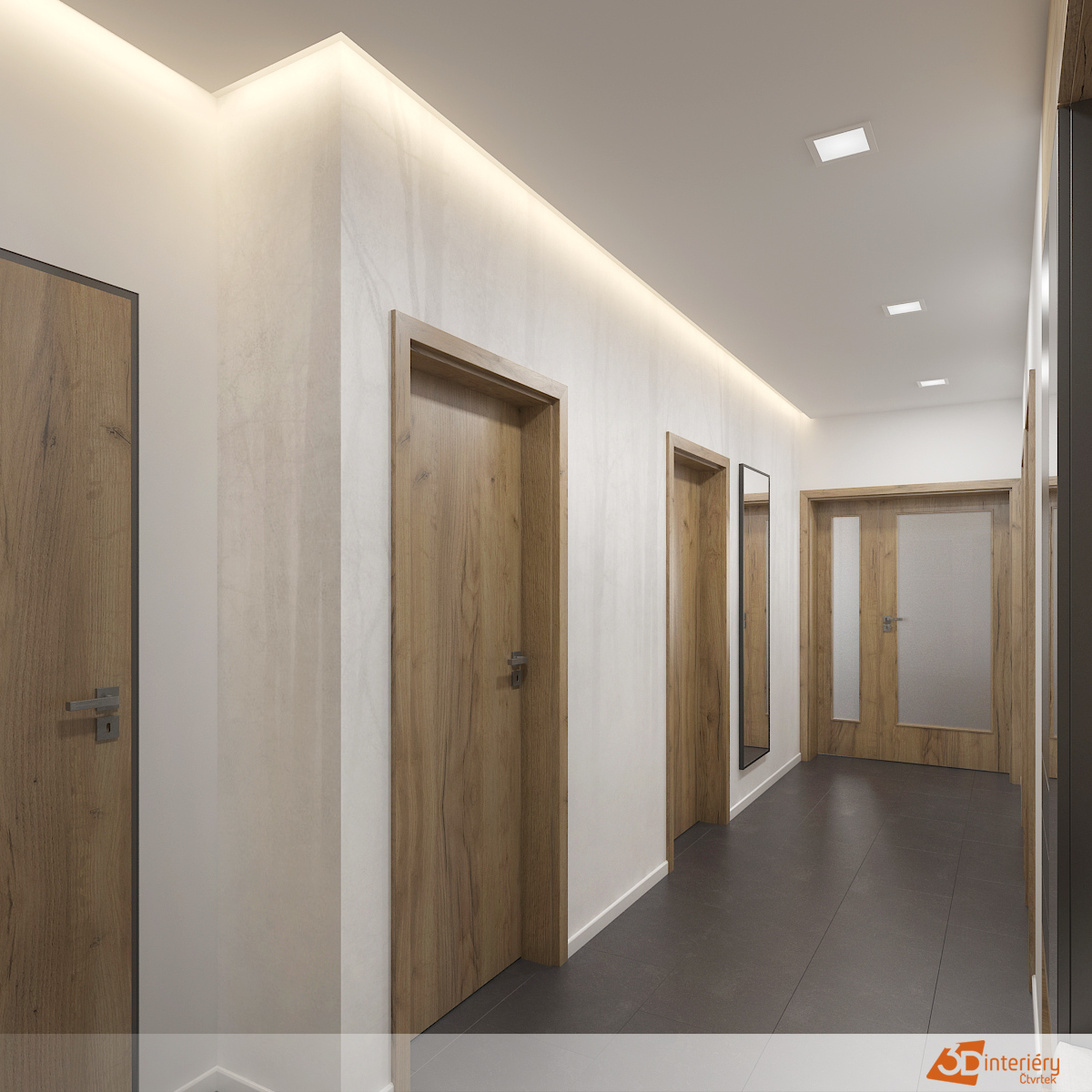 Sim - Chodba - 03 - Návrhy interiérů, interierstudio3D.cz